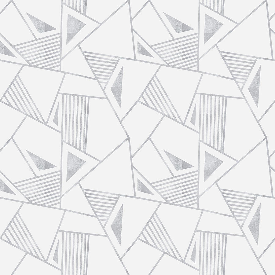 Luxury Triangle Pattern - Ivory Digital Art by Studio Grafiikka - Fine ...
