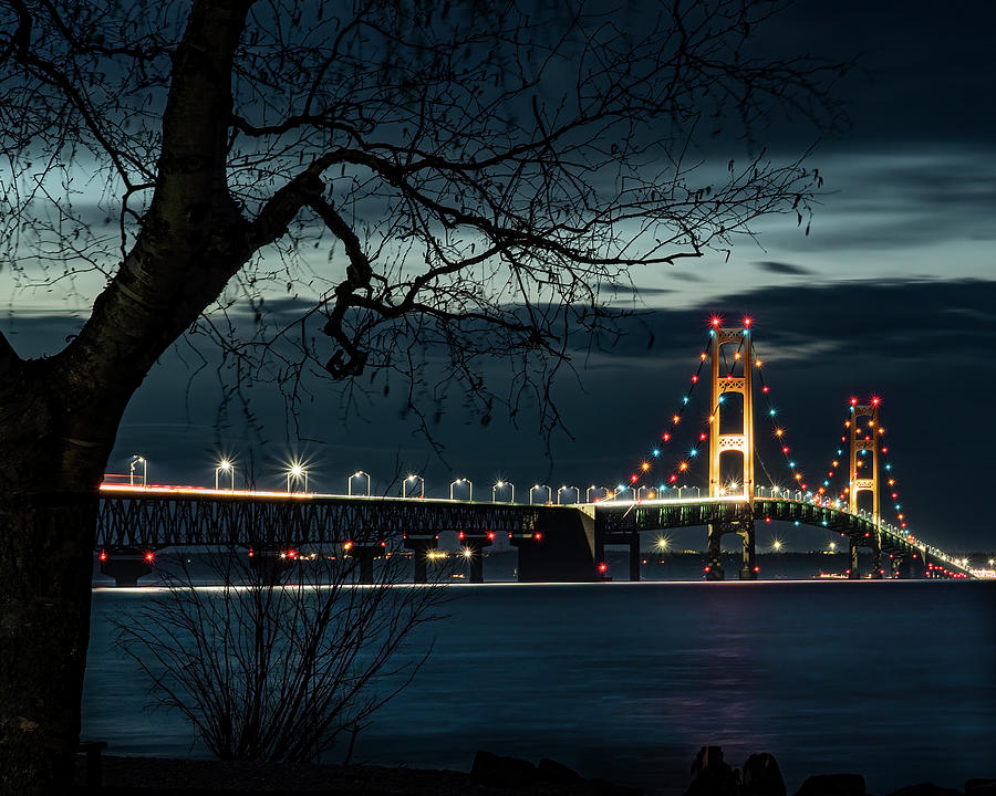 Mackinac Bridge In The Evening Photograph By Roger Swieringa Fine Art