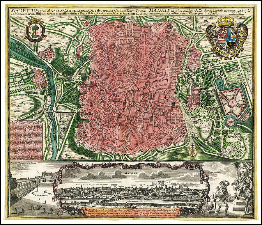 Madrid Spain Antique Map 1707 Photograph by Carol Japp - Pixels