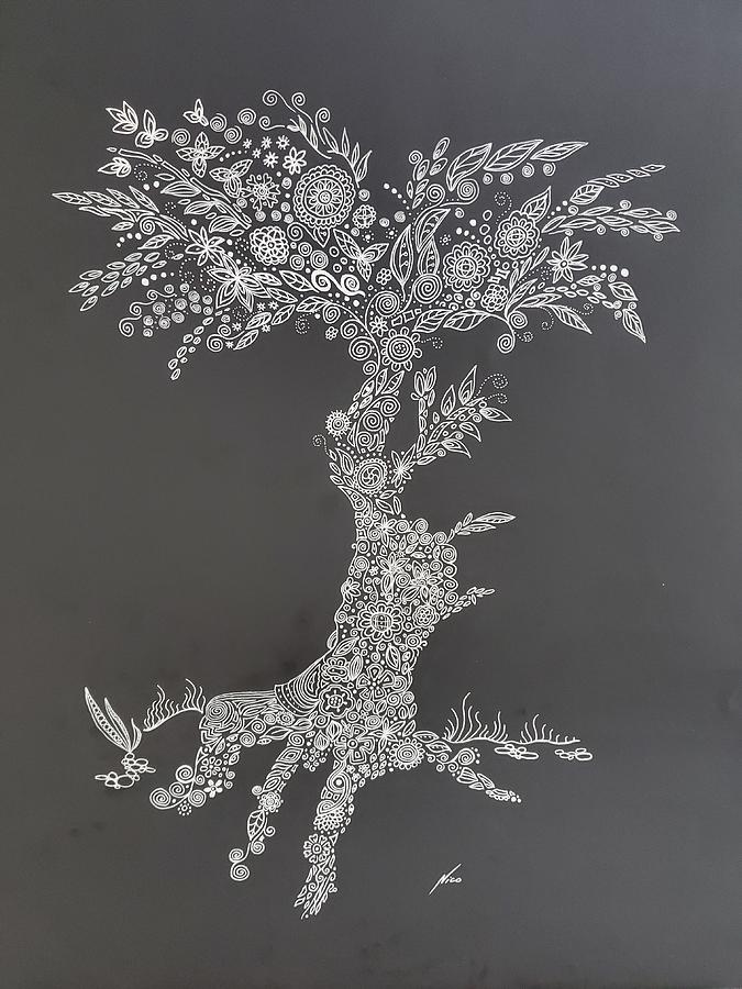 Magical Tree Drawing by Nick Degaetano - Fine Art America