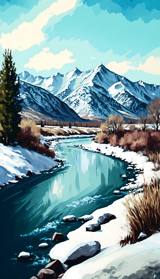 Majestic Winter Range Digital Art by Impressionist Landscapes - Fine ...