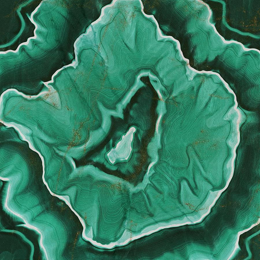 Malachite Texture 02 Digital Art by Aloke Design - Fine Art America