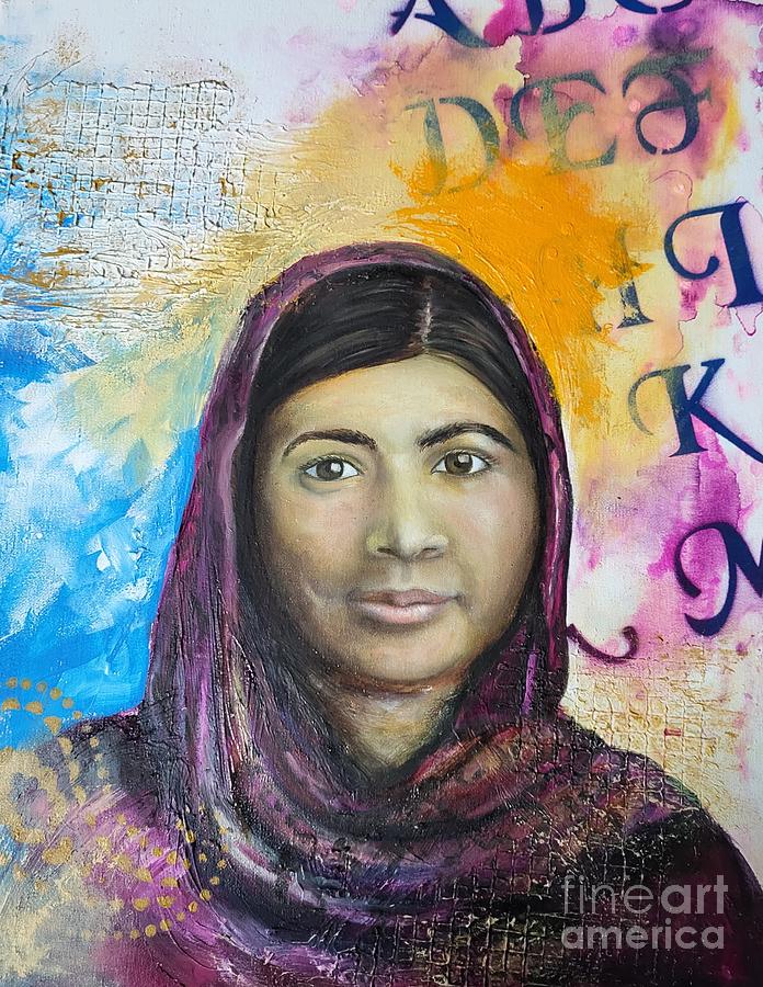 Malala Yousafzai Painting by Gail A McFarland - Fine Art America