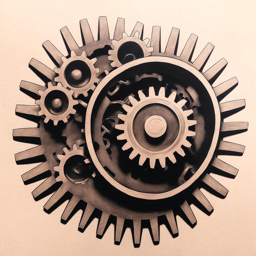 Mangled Gears Digital Art by Binary Ko - Fine Art America