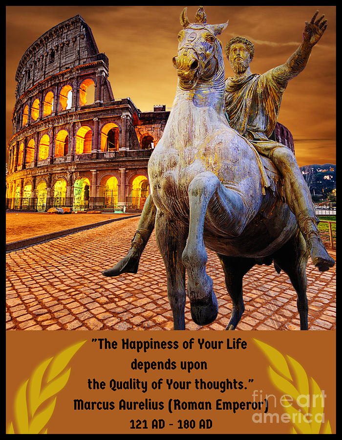 Marcus Aurelius Roman Emperor Digital Art by Florian Stollmayer - Fine ...