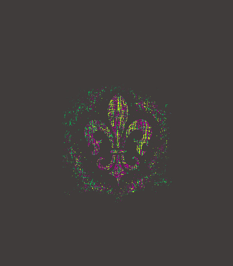Mardi Gras Fleur De Lis New Orleans Splatter Digital Art by Ossian ...