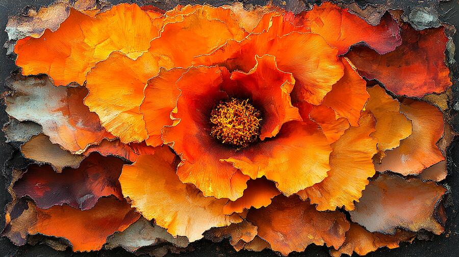 Marigold Glow Digital Art by Ethan Voss - Pixels Merch