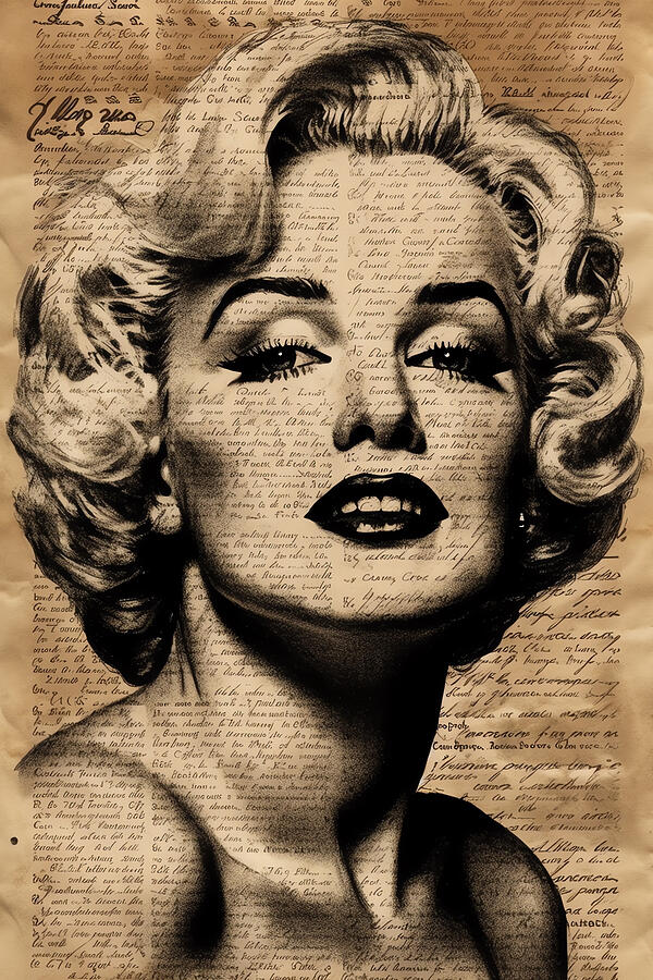 Marilyn Monroe Dictionary Art Digital Art by Carlos V - Fine Art America