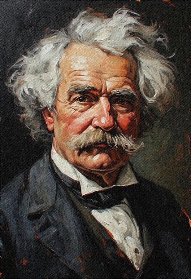 Mark Twain, Writer Painting by Abel Bold - Fine Art America