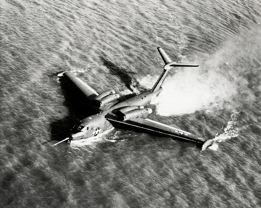 Martin P6M Seamaster Prepares For Takeoff Photograph by Underwood ...
