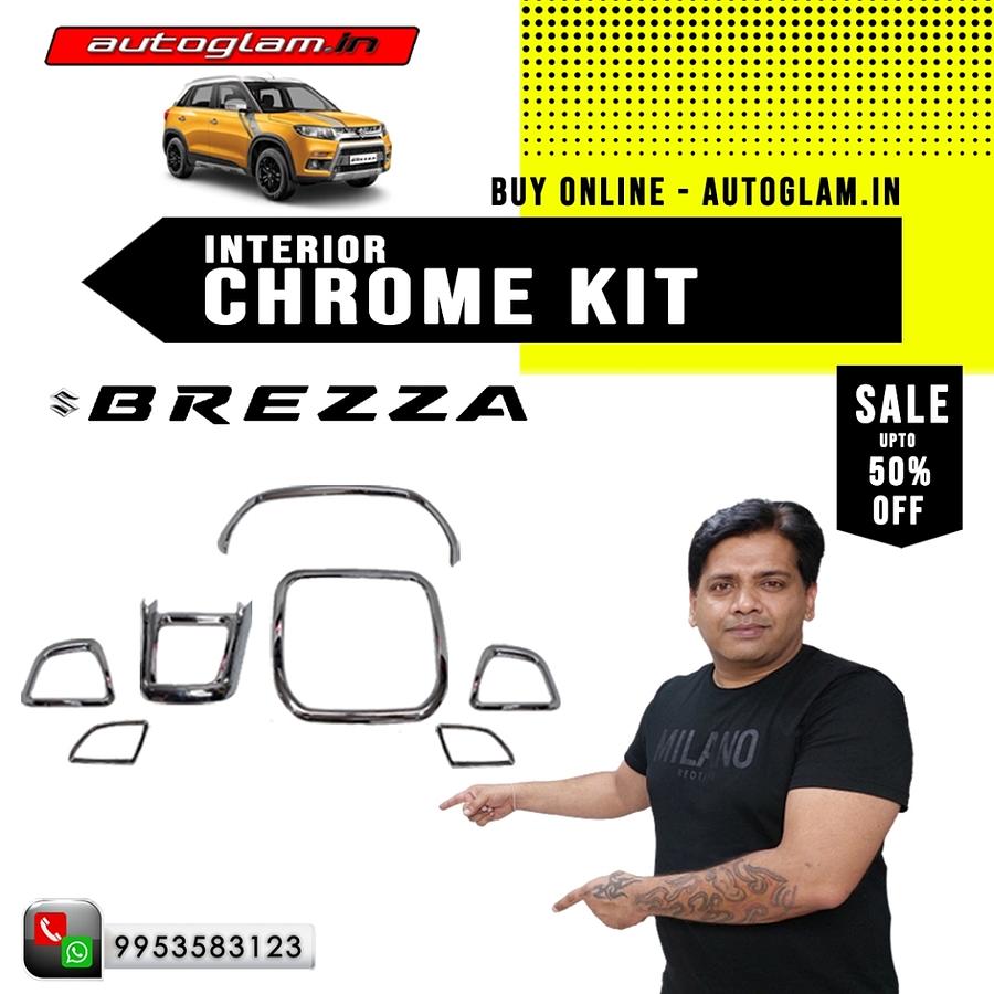 Maruti Suzuki Brezza Chrome Interior Kit Mixed Media by Autoglam - Fine ...