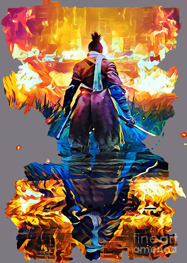Master Fire Sekiro Classic Digital Art by Ha Pham