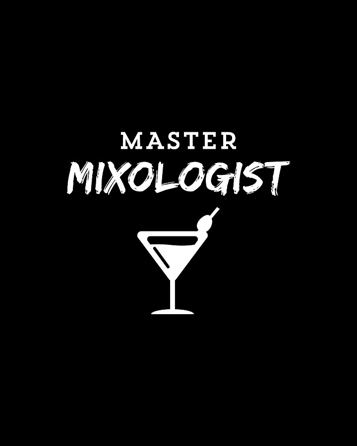 Master Mixologist Bartender Bartending Drawing by Noirty Designs - Fine ...