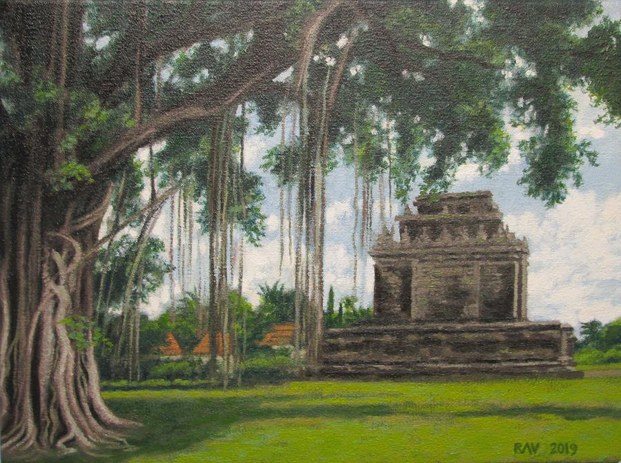 Mendut temple, Java Painting by Robert Vorster - Fine Art America
