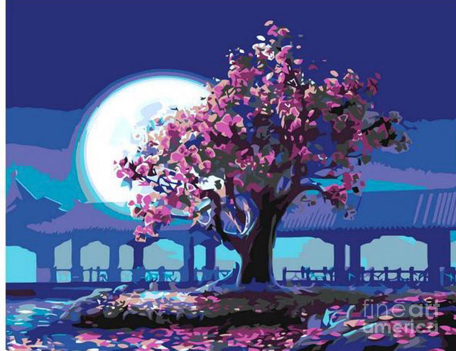 Midnight Tree Painting by Nehemiah Art