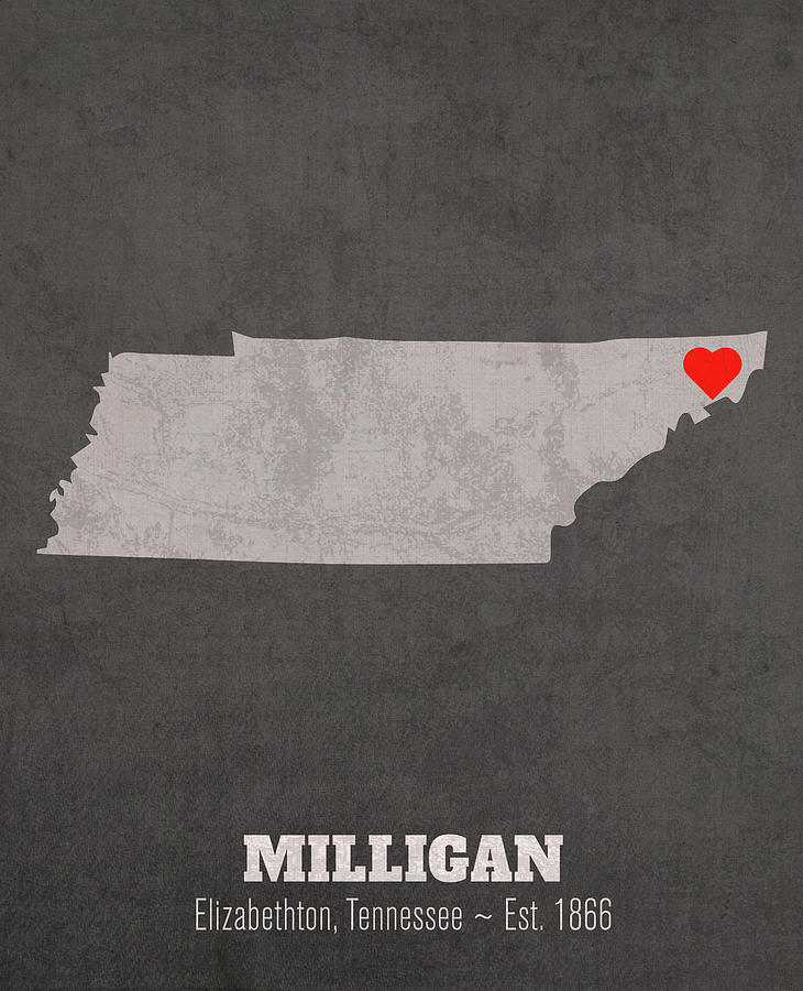 Milligan University Elizabethton Tennessee Founded Date Heart Map Mixed