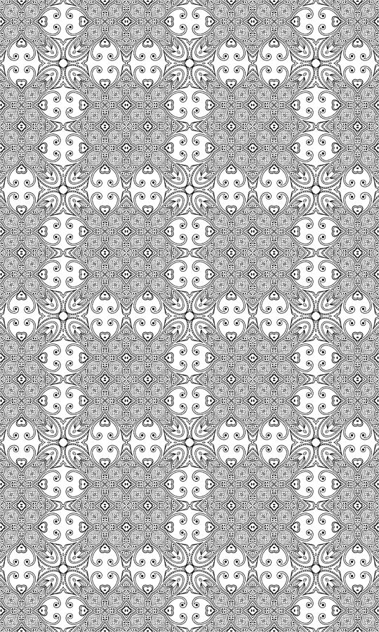 Mindful Mandala Pattern Tile MAPATI 433 Digital Art by Vidddie Publyshd ...