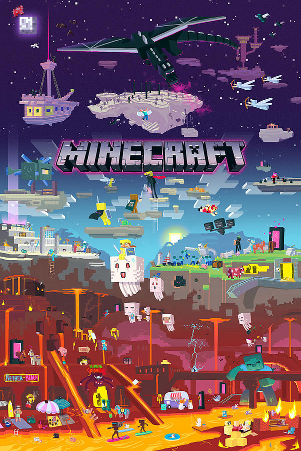 Minecraft Poster Digital Art by Johny Haw - Fine Art America