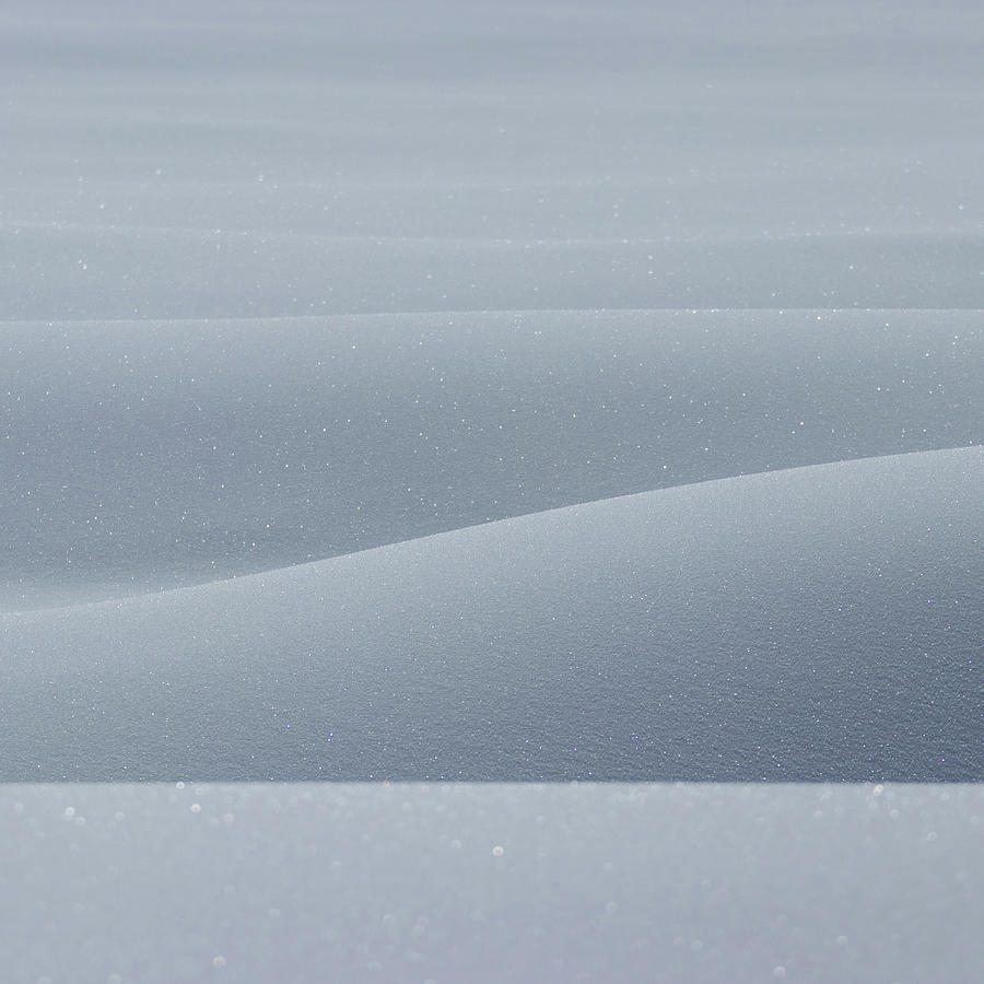 Minimalist winter landscape. Snow lines. Shape of nature Photograph by ...