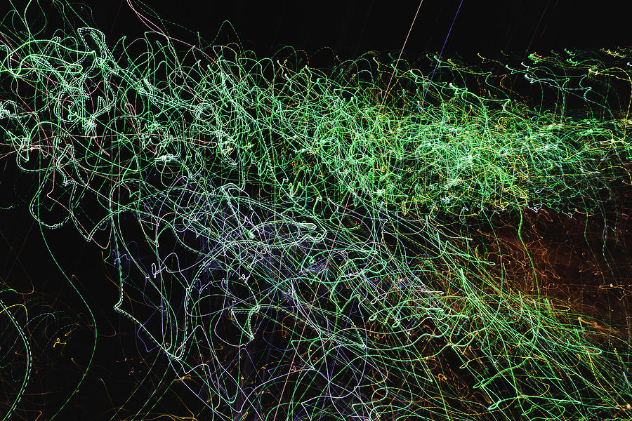 Mistake net mesh color line abstrac in blacl background. Photograph by Suwinai Sukanant - Fine ...