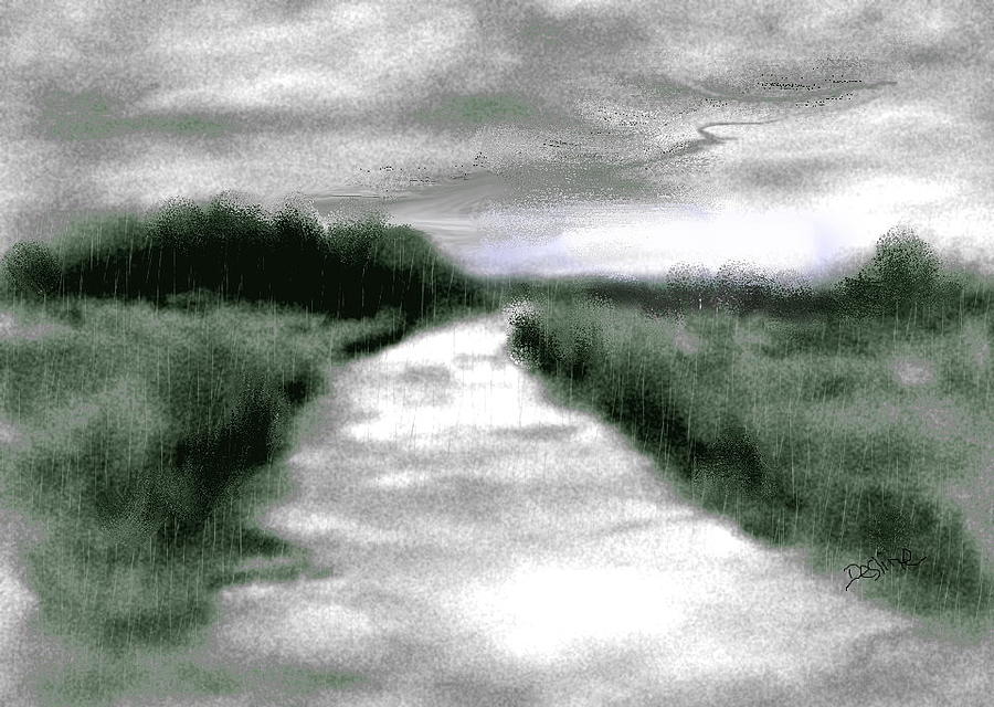 Misty Road Mixed Media by Desline Vitto - Fine Art America