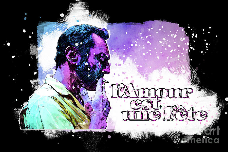 Mo2361 Lamour Est Une Fte Horizontal Movie Poster Digital Art by Joanie ...