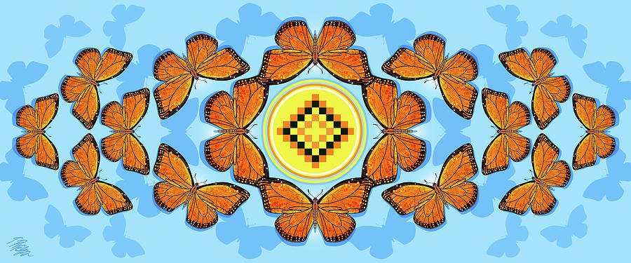Monarch Butterfly Migration Rotatable Nature Panel Digital Art by Tim ...