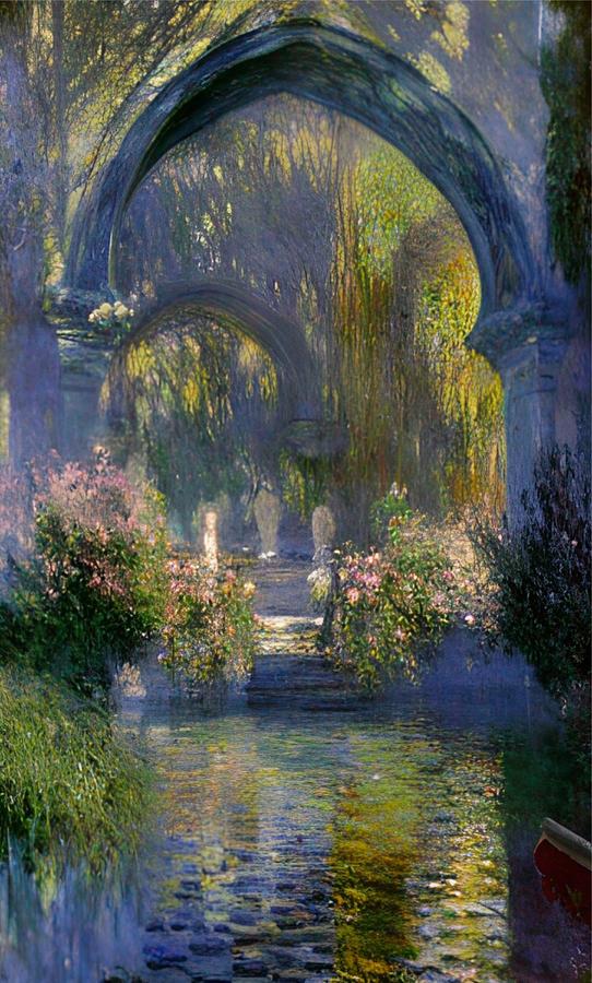 Monet in Rivendell Digital Art by Fred Hahn - Fine Art America