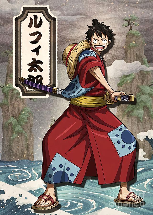 Monkey D Luffy Digital Art by Peter Wrightman | Pixels