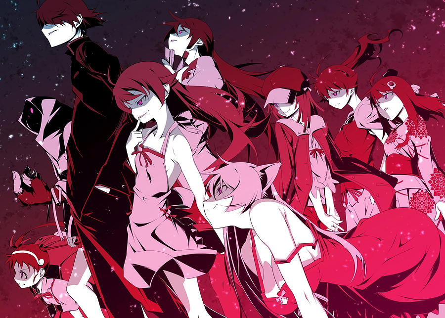 monogatari Aberrations Poster Painting by Adele Nikki - Pixels