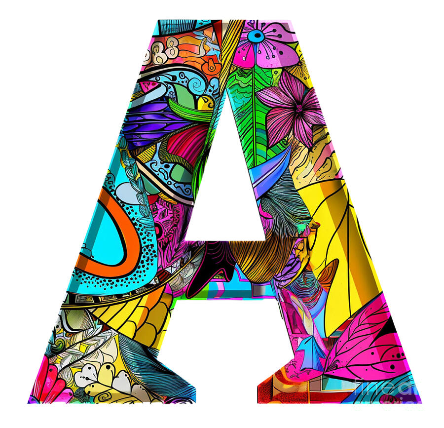 Monogram A Absolution Drawing by Sheree Davis - Fine Art America