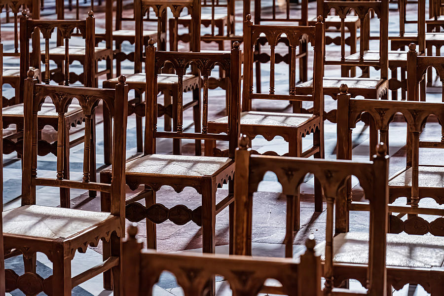 Monreale Cathedral Chair Rows - Sicily Photograph by Stuart Litoff ...
