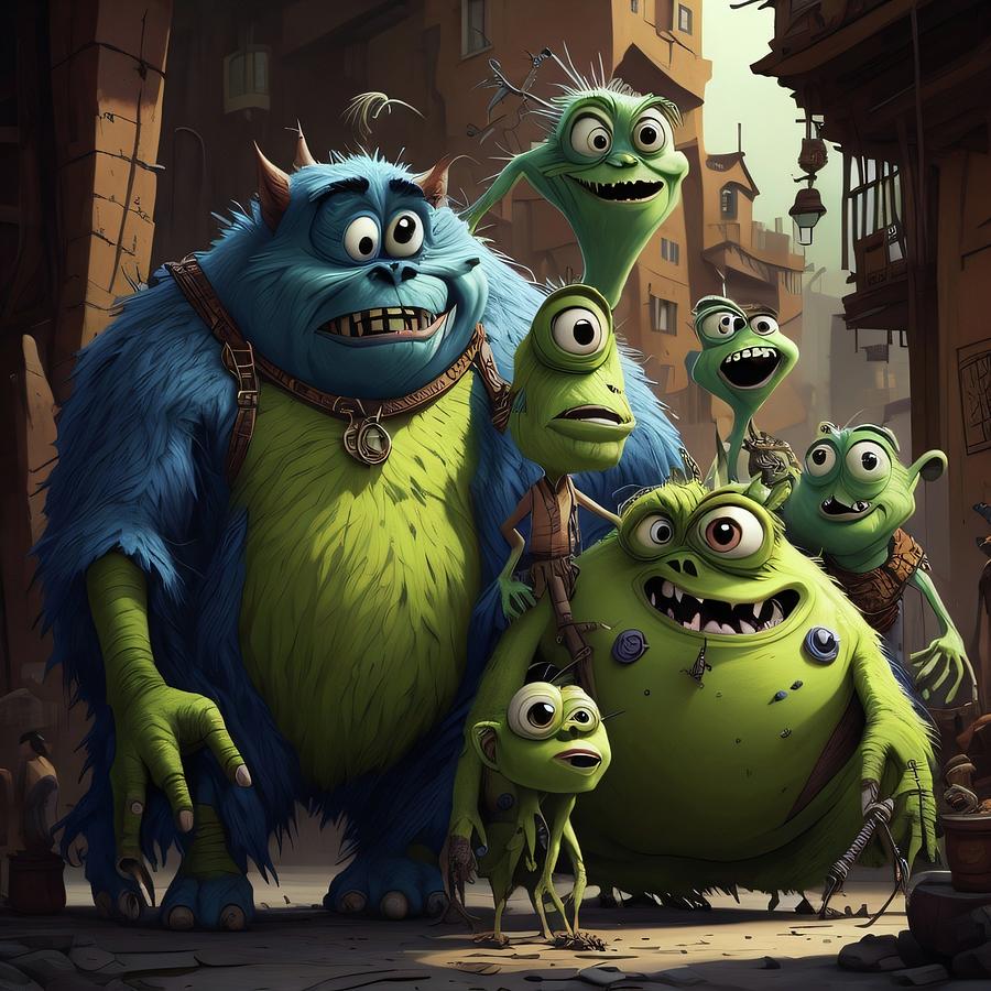 Monsters Inc Digital Art by Tricky Woo - Fine Art America