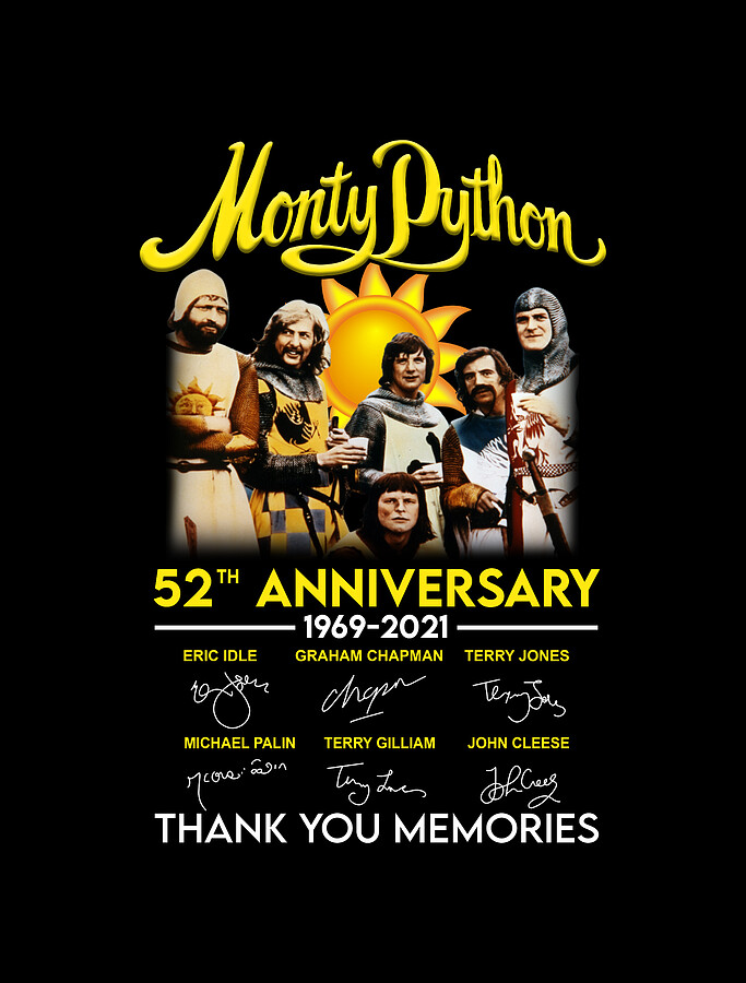 Monty Python 1969 2021 52th Anniversary Thank You Memories Signatures ...