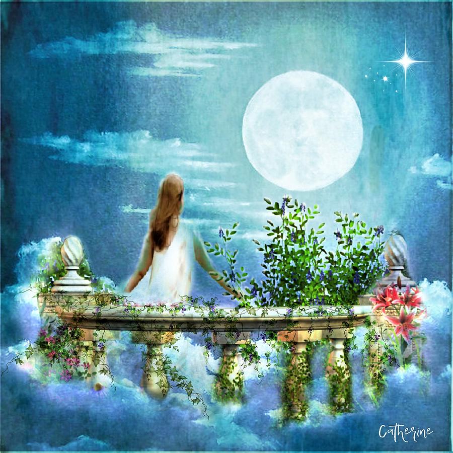 Moonlight Musings Digital Art by Catherine HarmonyDesignWorks - Fine ...