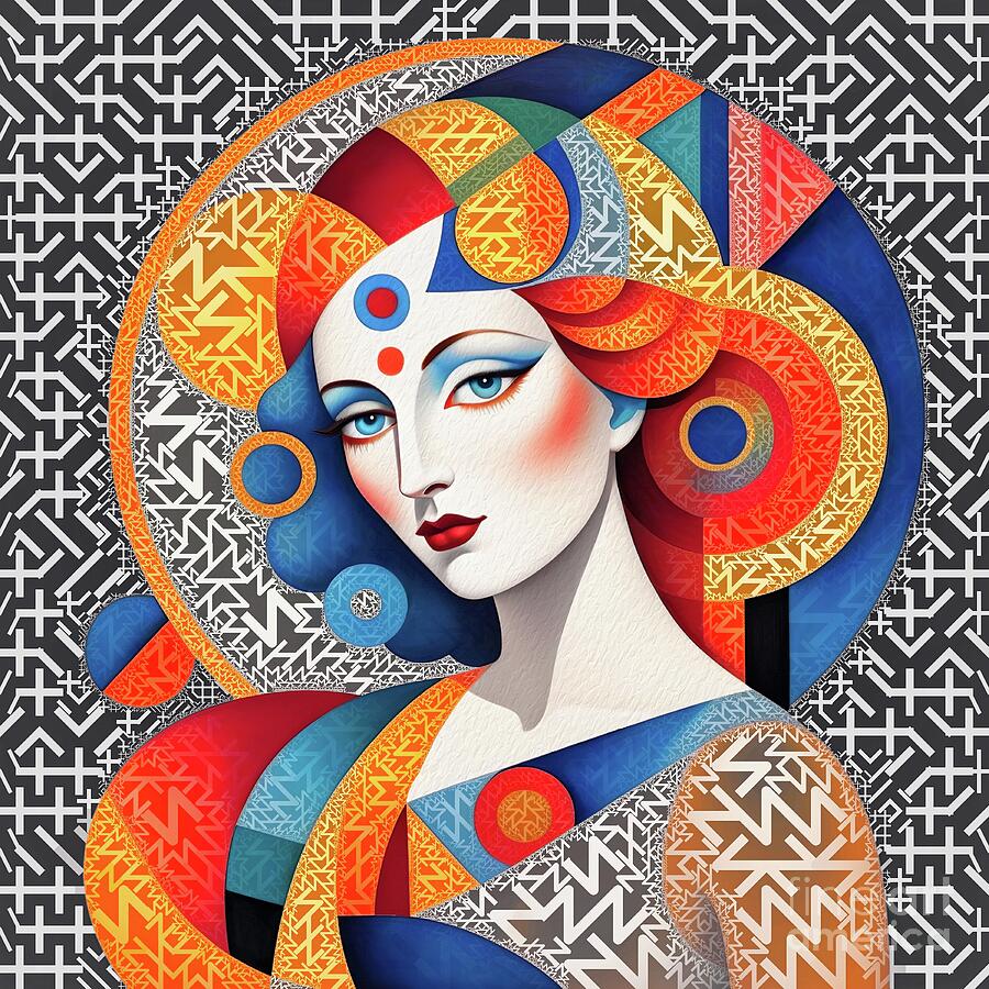 Mosaic Style Abstract Portrait - 03493 Digital Art by Philip Preston ...