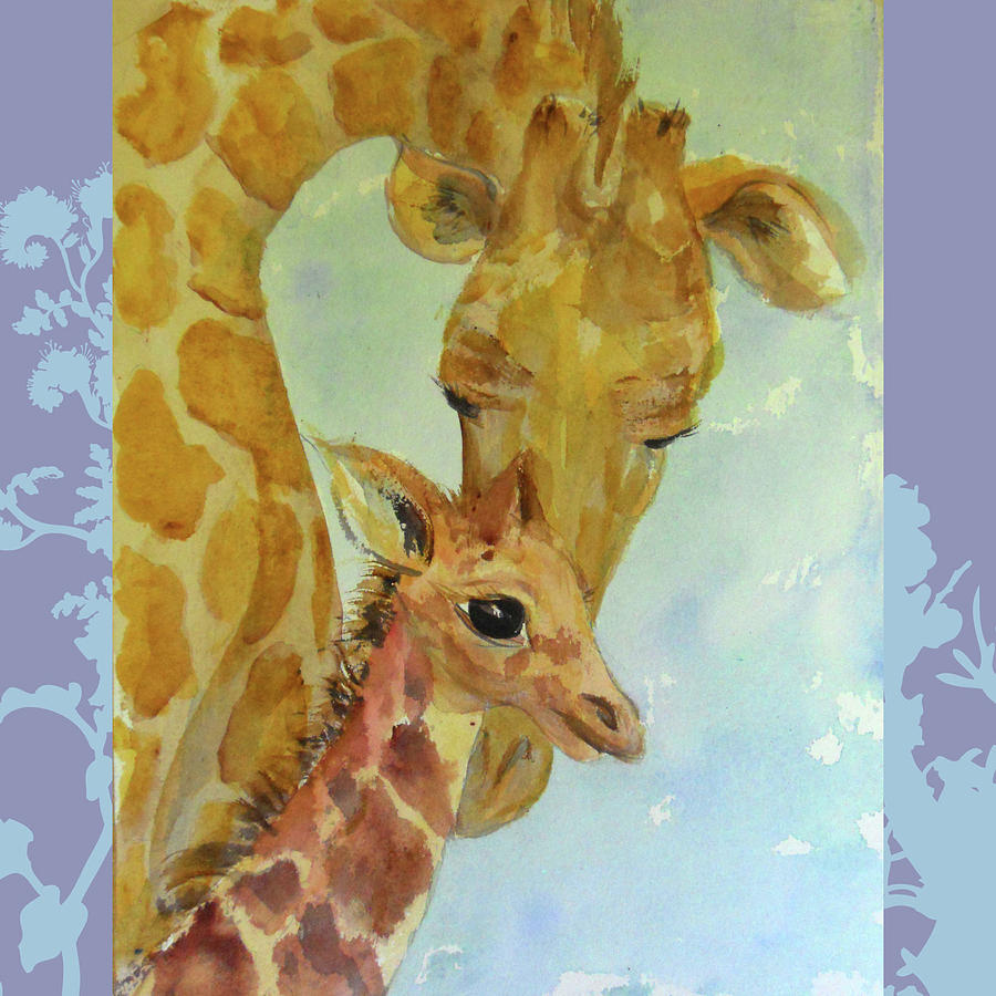 Mother's Love Baby Giraffe Watercolor Painting by Lynn Alison Trombetta - Fine Art America