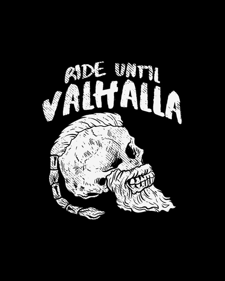Motorcycle Viking Ride Until Valhalla Rider Digital Art by Tinh Tran Le ...
