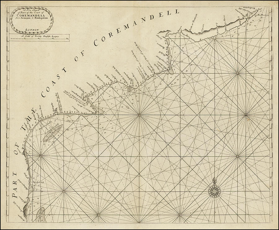 Mount _ Page - Samuel Thornton Title A New Chart of Part of the Coast ...