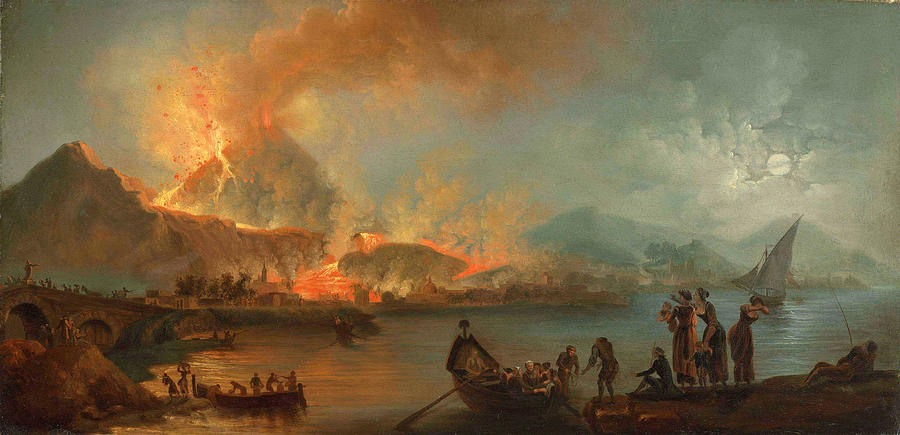 Mount Vesuvius in eruption Painting by Michael Wutky - Pixels