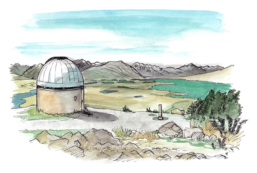 Mt John Observatory - Tekapo Painting by Tom Napper - Fine Art America