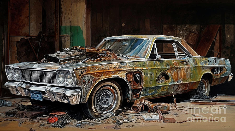 Muscle Car 1209 Ford Ranchero supercar Drawing by Clark Leffler - Fine ...