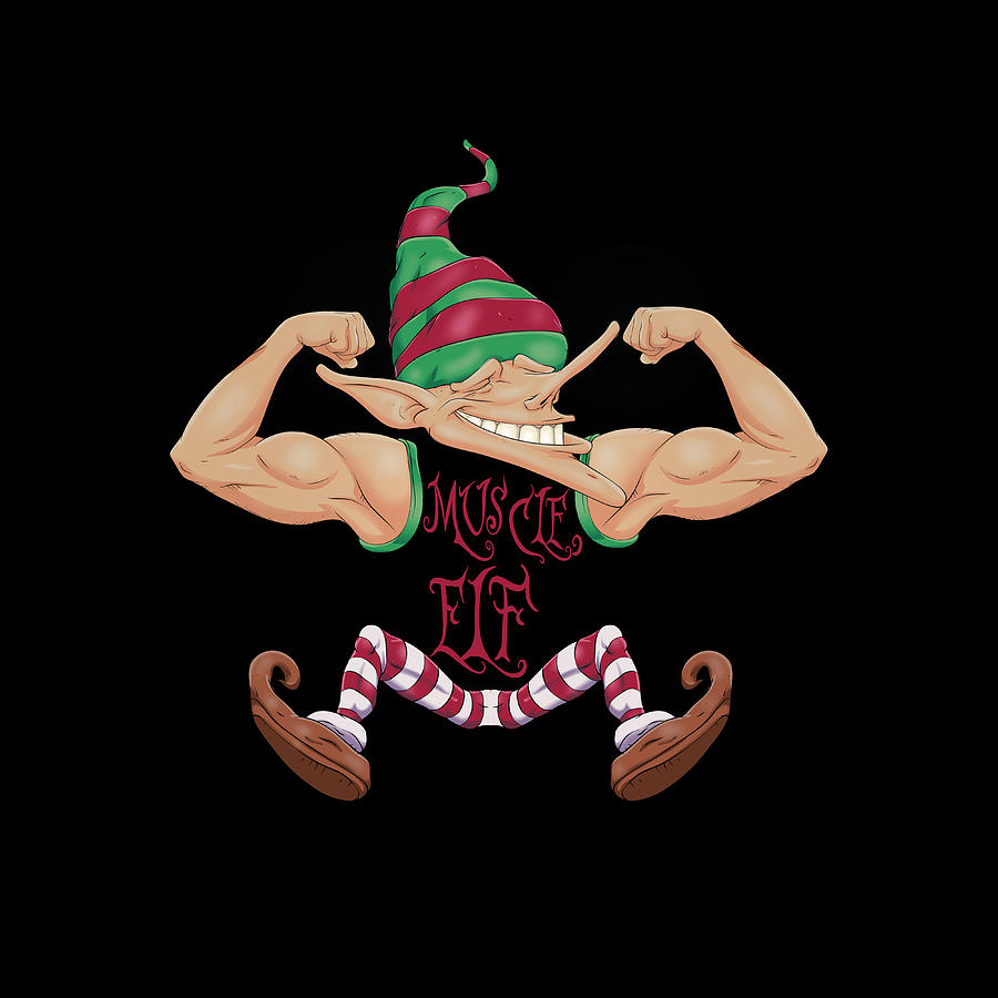 Muscle Elf Drawing by Johnnie Art - Pixels