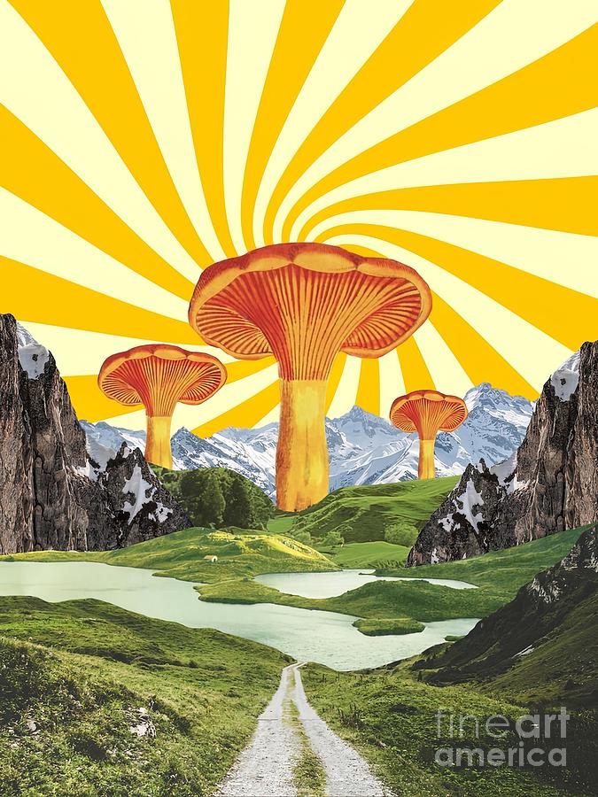 Mushroom Vibes Painting by Lee Jasmine - Fine Art America
