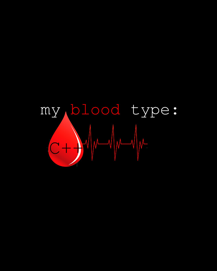 My Blood Type Is C Programmer Developer Coder Gift Digital Art by Thomas Larch - Fine Art America
