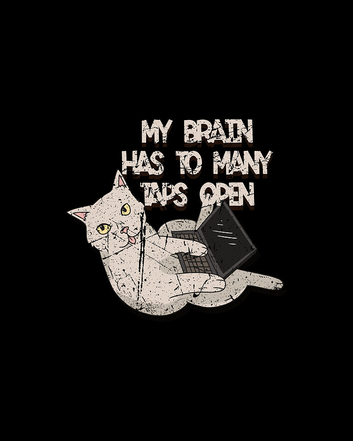 MY Brain Taps Open Computer Scientist Hacker Digital Art by Moon Tees ...