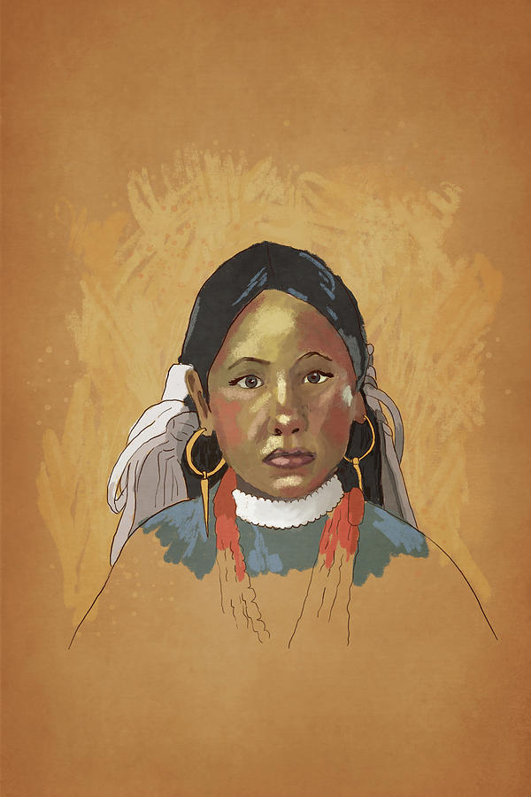 Native American Girl Digital Art by Roberta Murray - Pixels