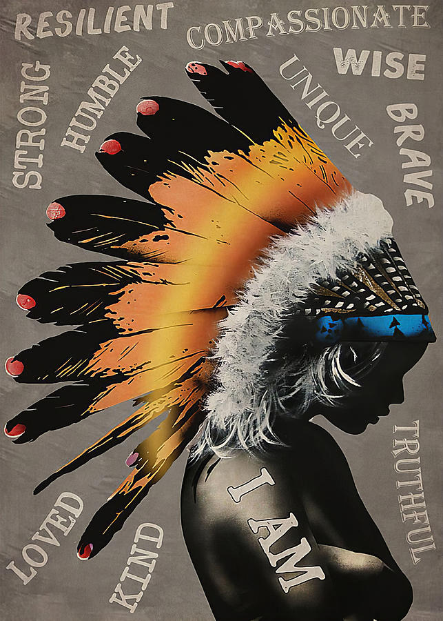 Native American Poster Native Woman I Am Digital Art by Gambrel Temple ...