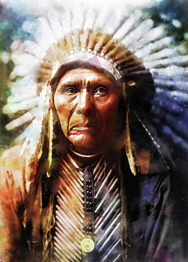 Native Chief Painting by Dan Sproul - Fine Art America