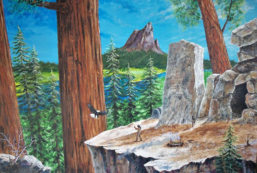 Native Eagles Painting by Daniel McQuestion - Fine Art America